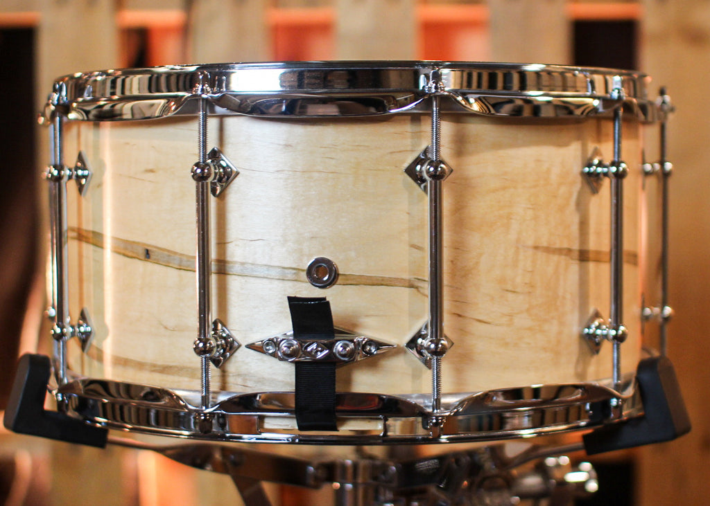 Craviotto 7x14 Private Reserve 10-Lug Wormy Ambrosia Satin Oil Snare D ...